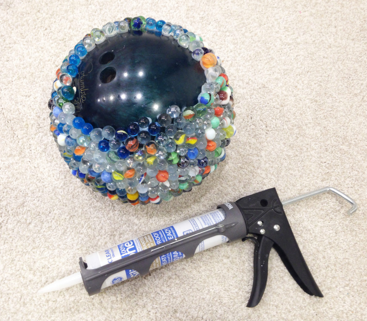 From beat up bowling ball to sparkly garden art - a little kooky