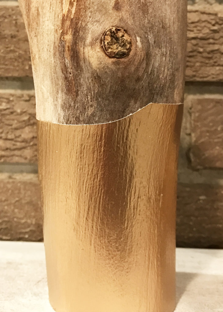 DIY log candle holder - a little kooky